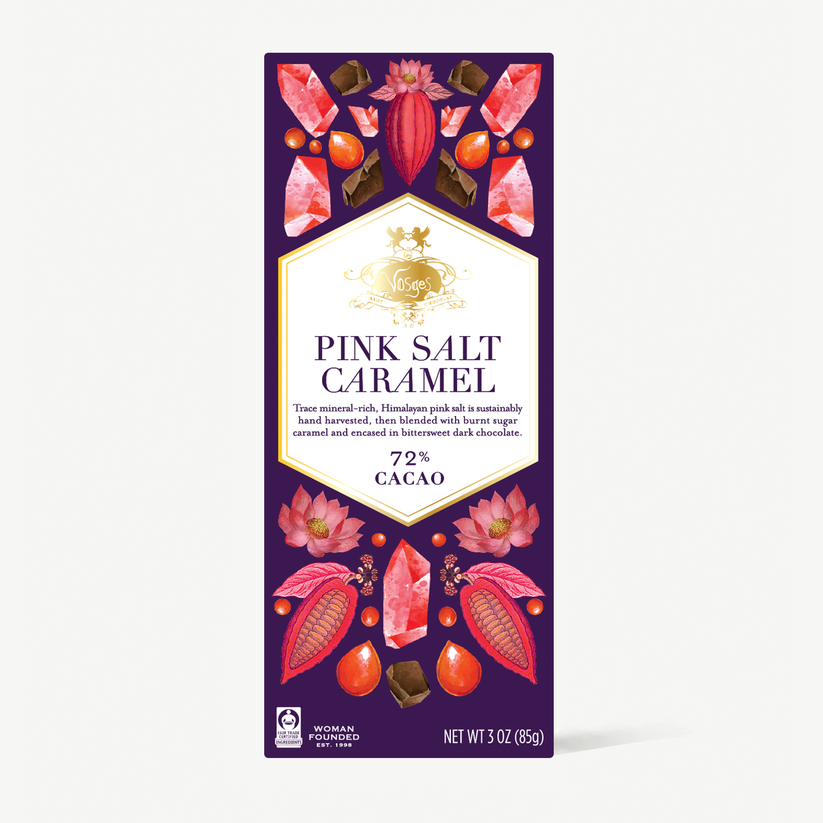 Pink Himalayan Crystal Salt Caramel Chocolate Bar | Vosges Chocolate ...